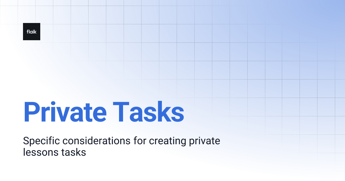 Private Tasks | level up your flaik