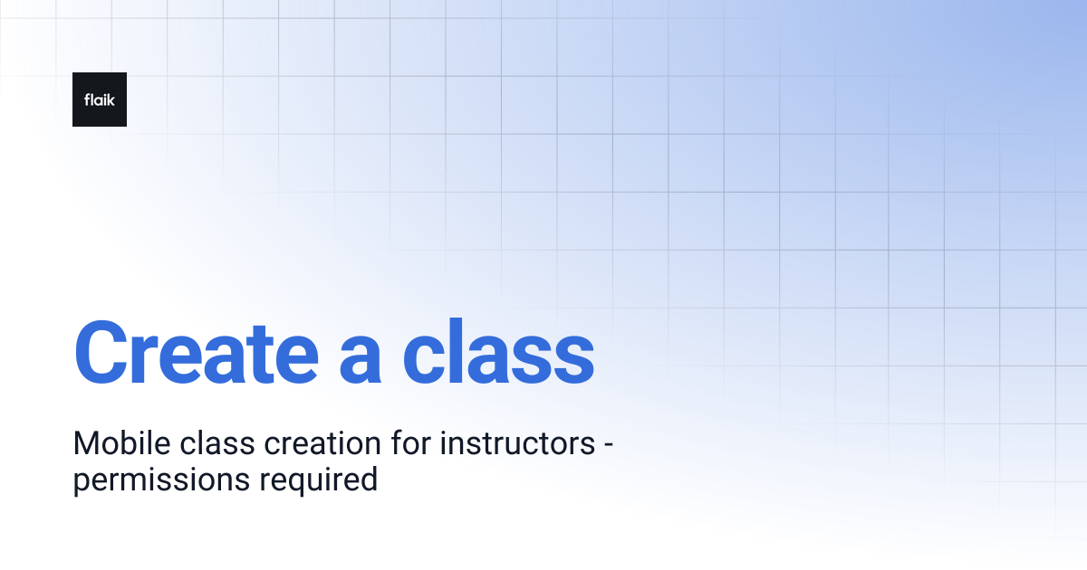 Create a class | level up your flaik
